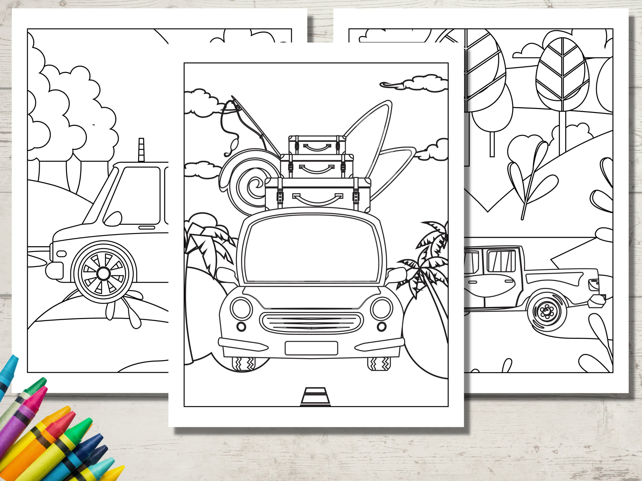 Cars Coloring Book, Adult Coloring Book, Cars Gifts, Custom Coloring ...