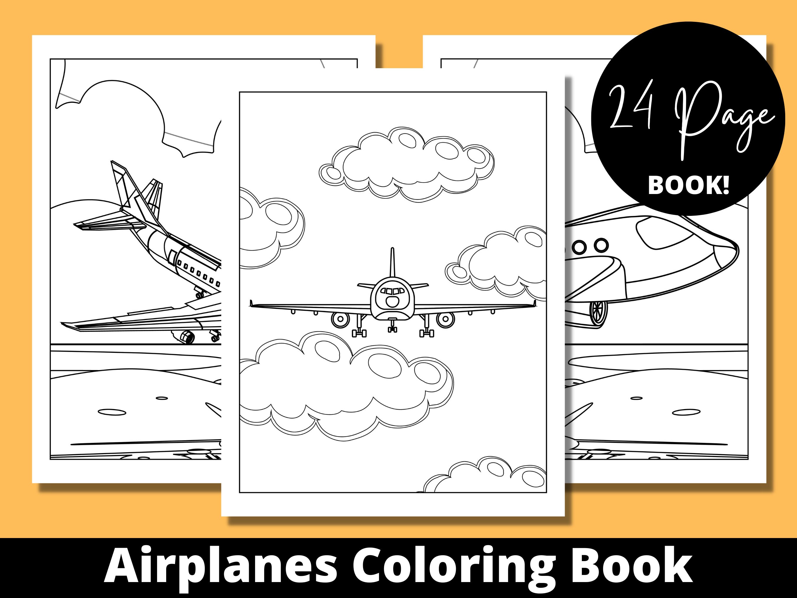 Airplanes Coloring Book Adult Coloring Book Airplanes Gifts - Etsy