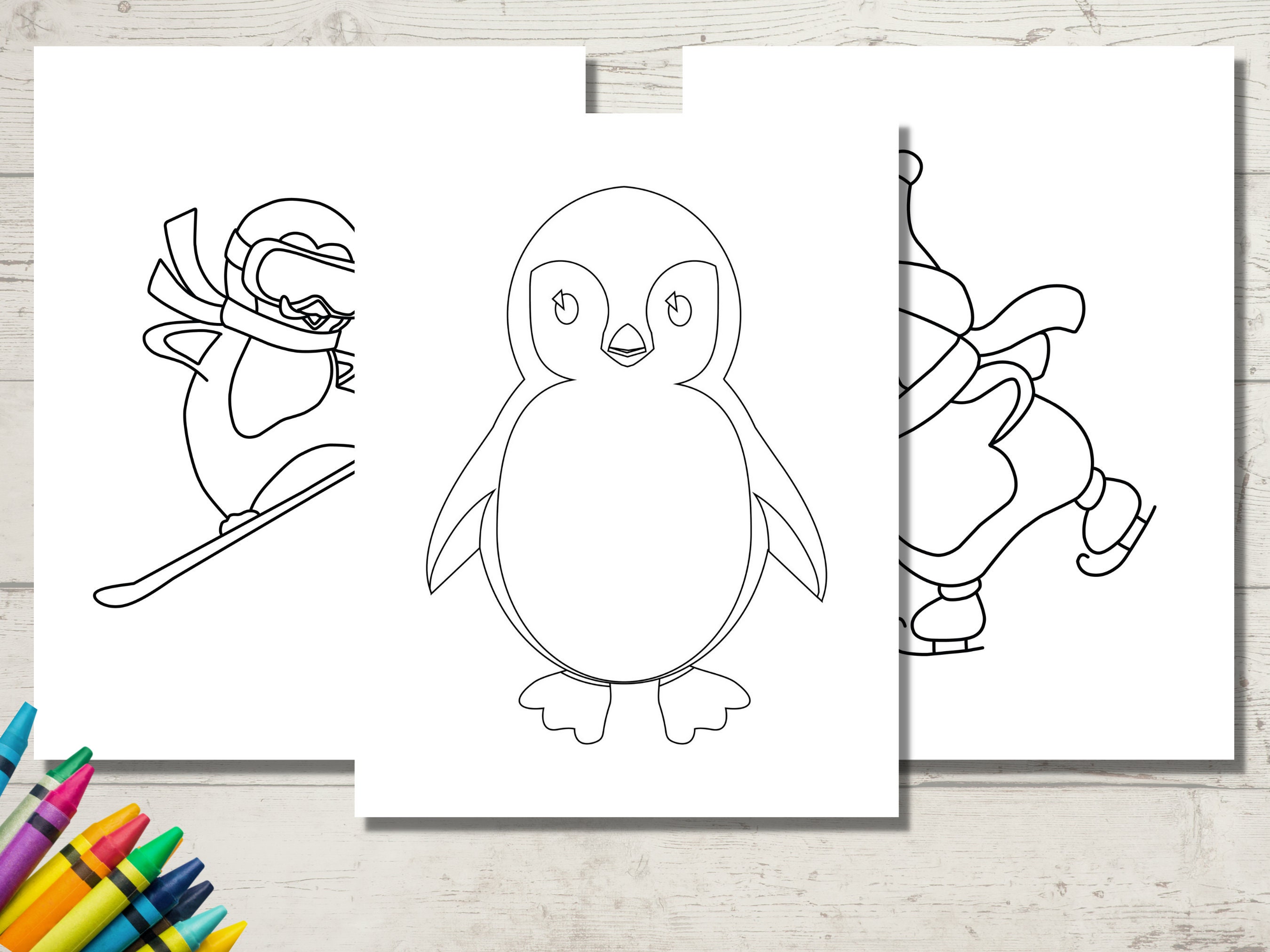 Penguin Coloring Book, Adult Coloring Book, Penguin Gifts, Custom ...