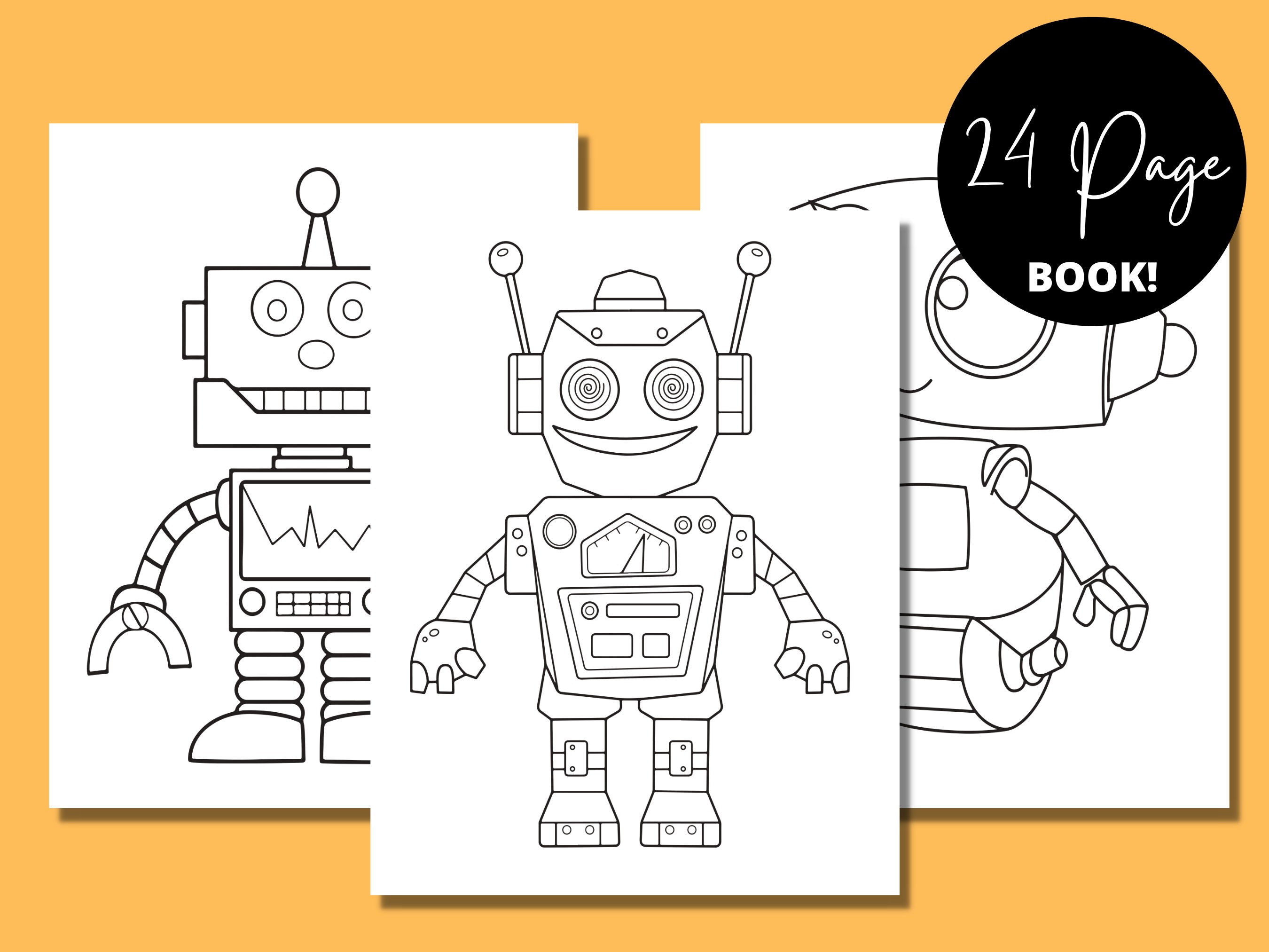 Robots Coloring Book Adult Coloring Book Robots Gifts - Etsy