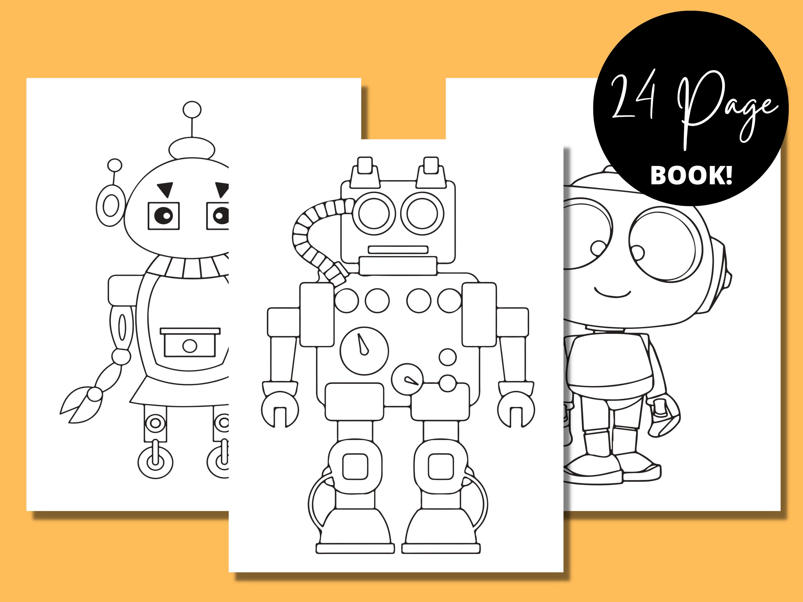 Robots Coloring Book Adult Coloring Book Robots Gifts - Etsy