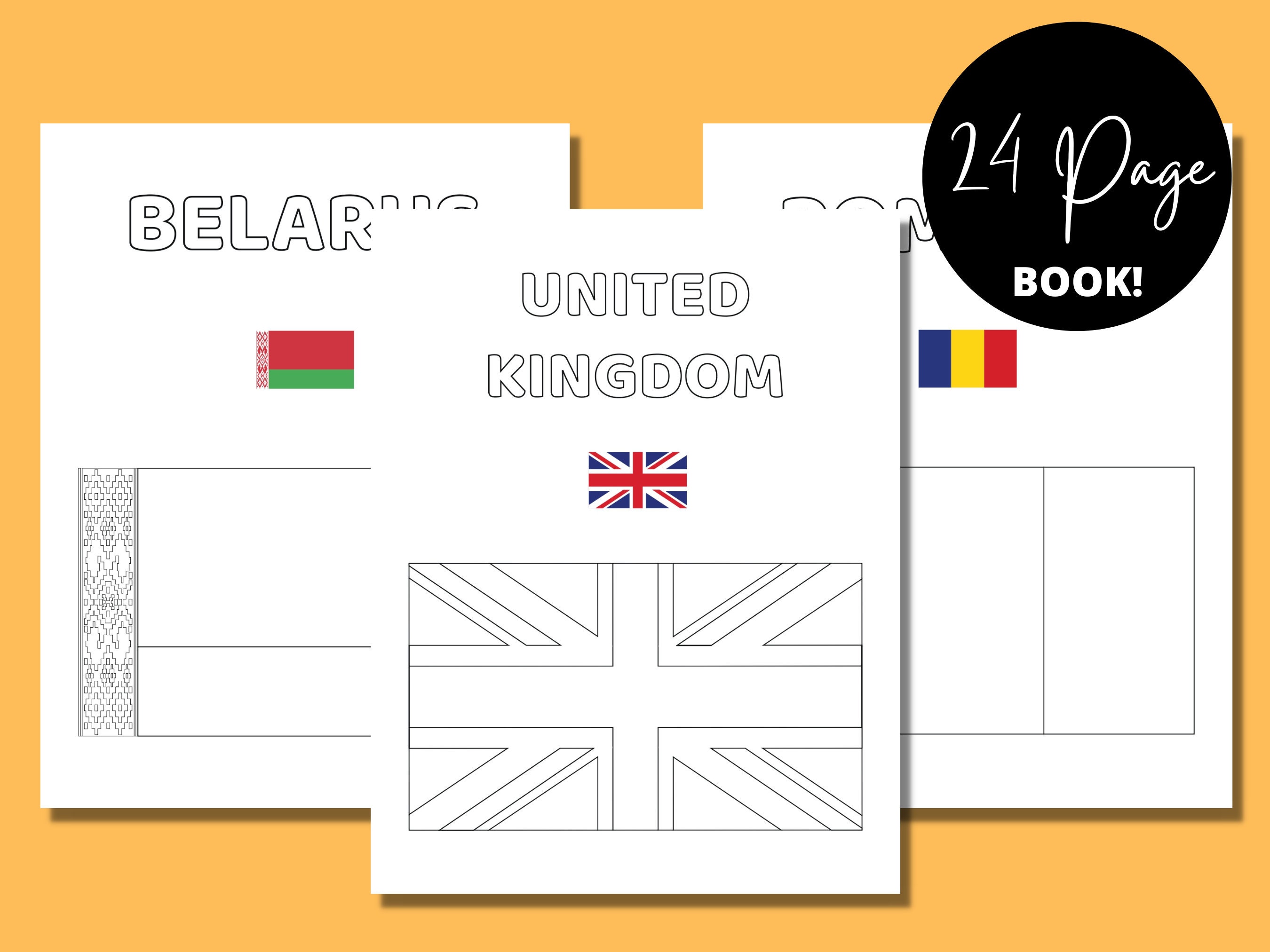 Flags Coloring Book Adult Coloring Book Flags Gifts Custom - Etsy