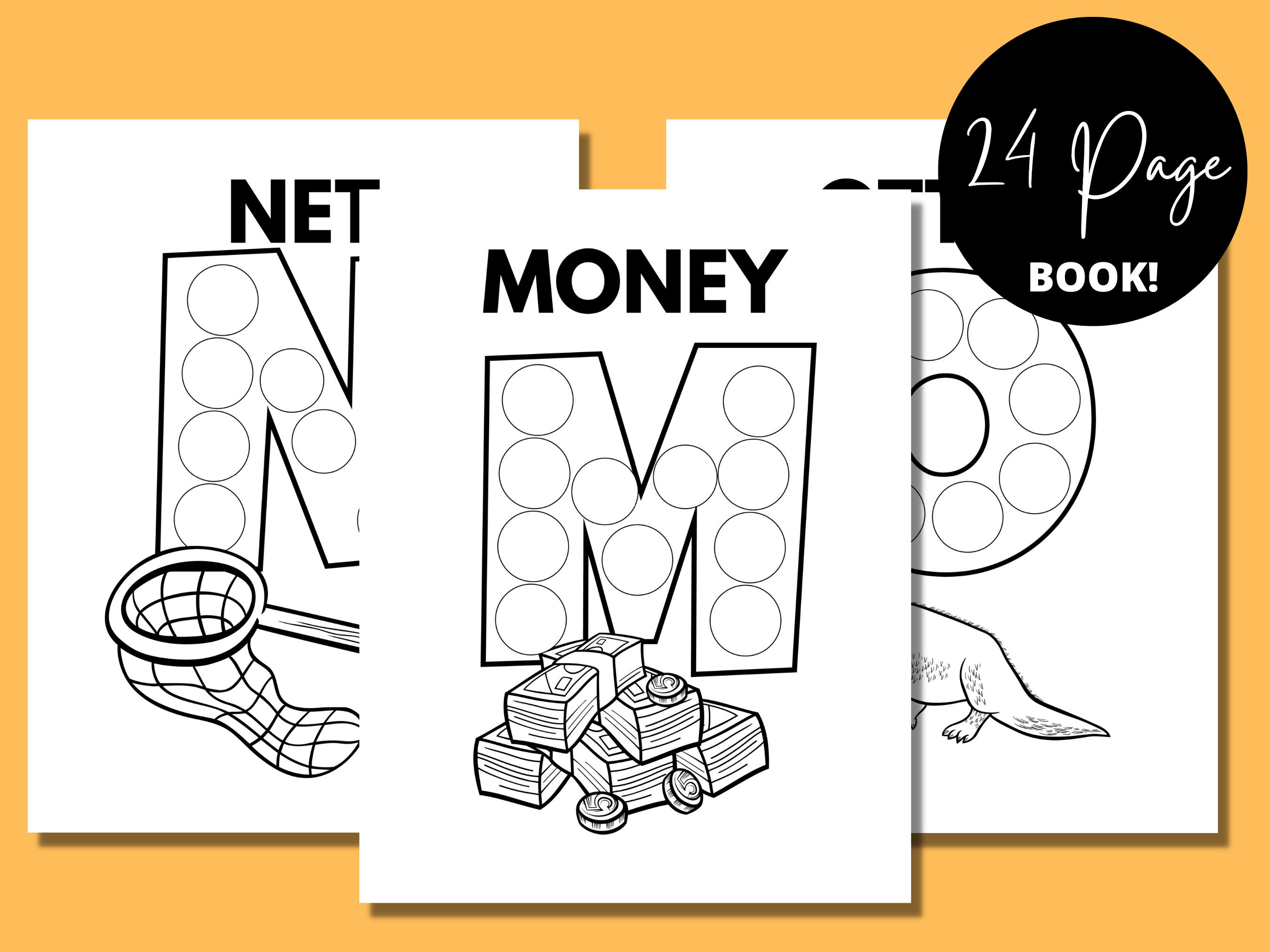 Alphabet Coloring Book, Adult Coloring Book, Alphabet Gifts, Custom ...