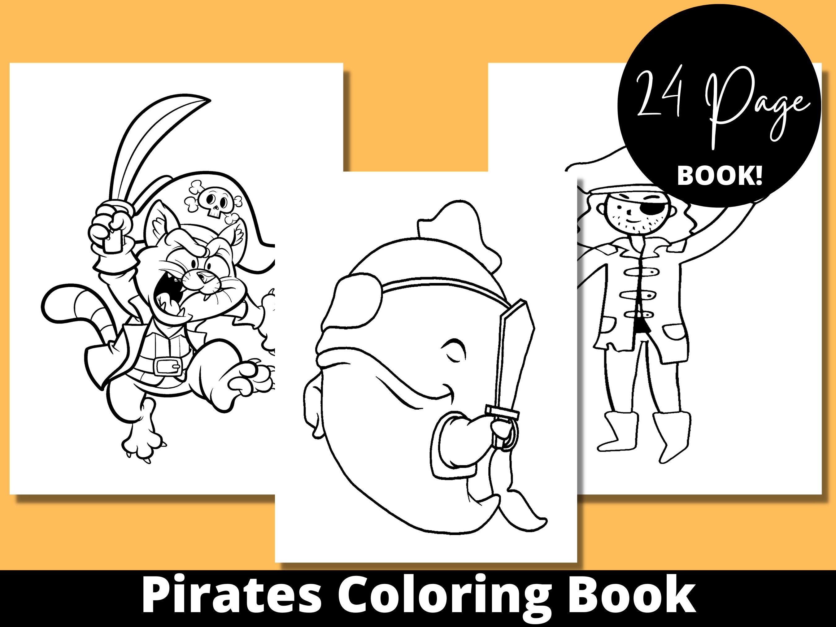 Pirates Coloring Book Adult Coloring Book Pirates Gifts - Etsy
