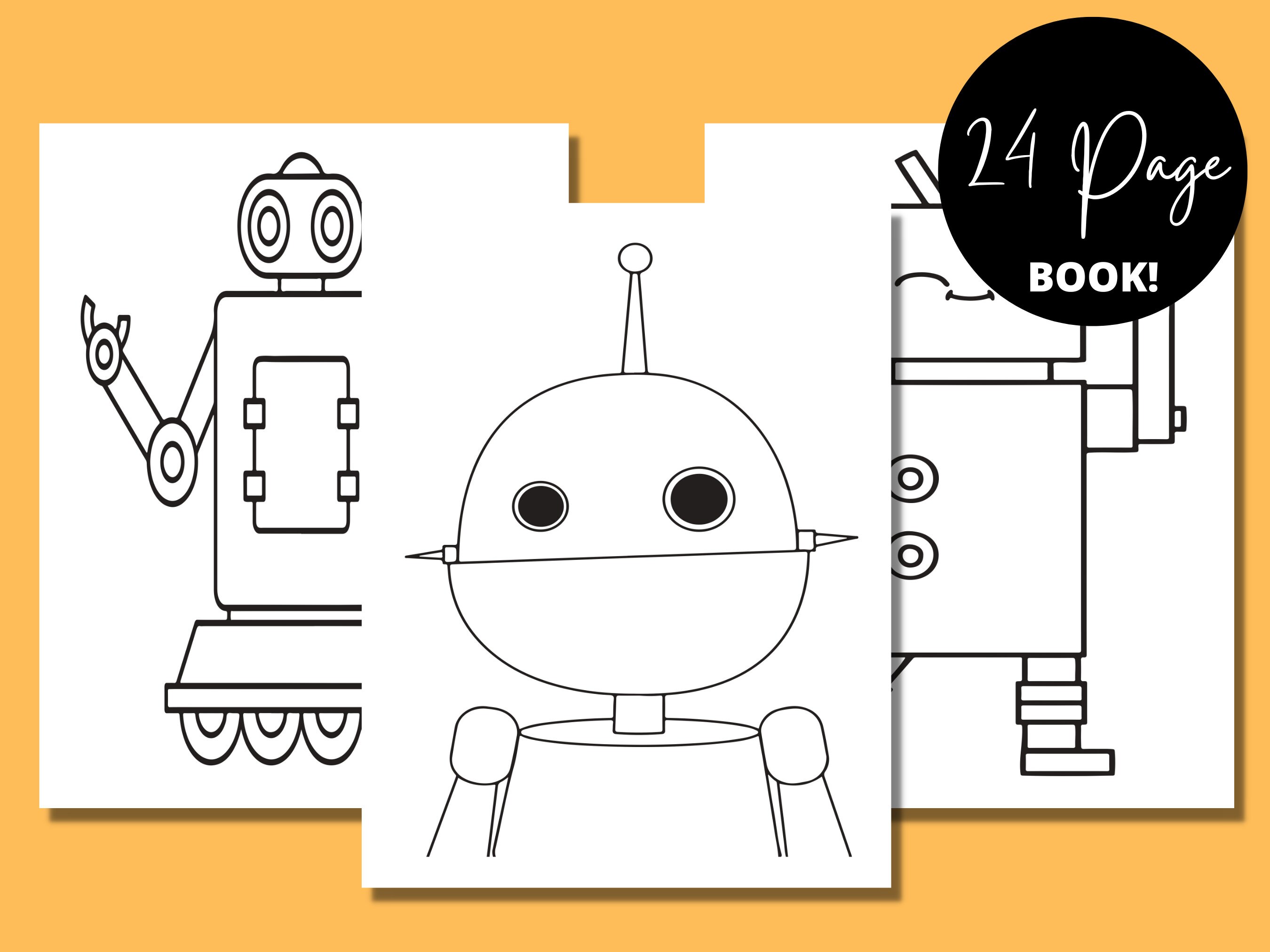 Robots Coloring Book Adult Coloring Book Robots Gifts - Etsy