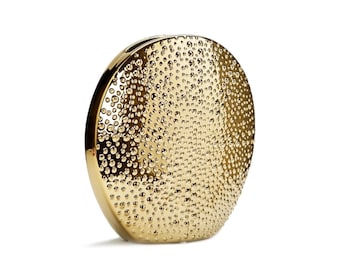 Round Gold Vase - Etsy