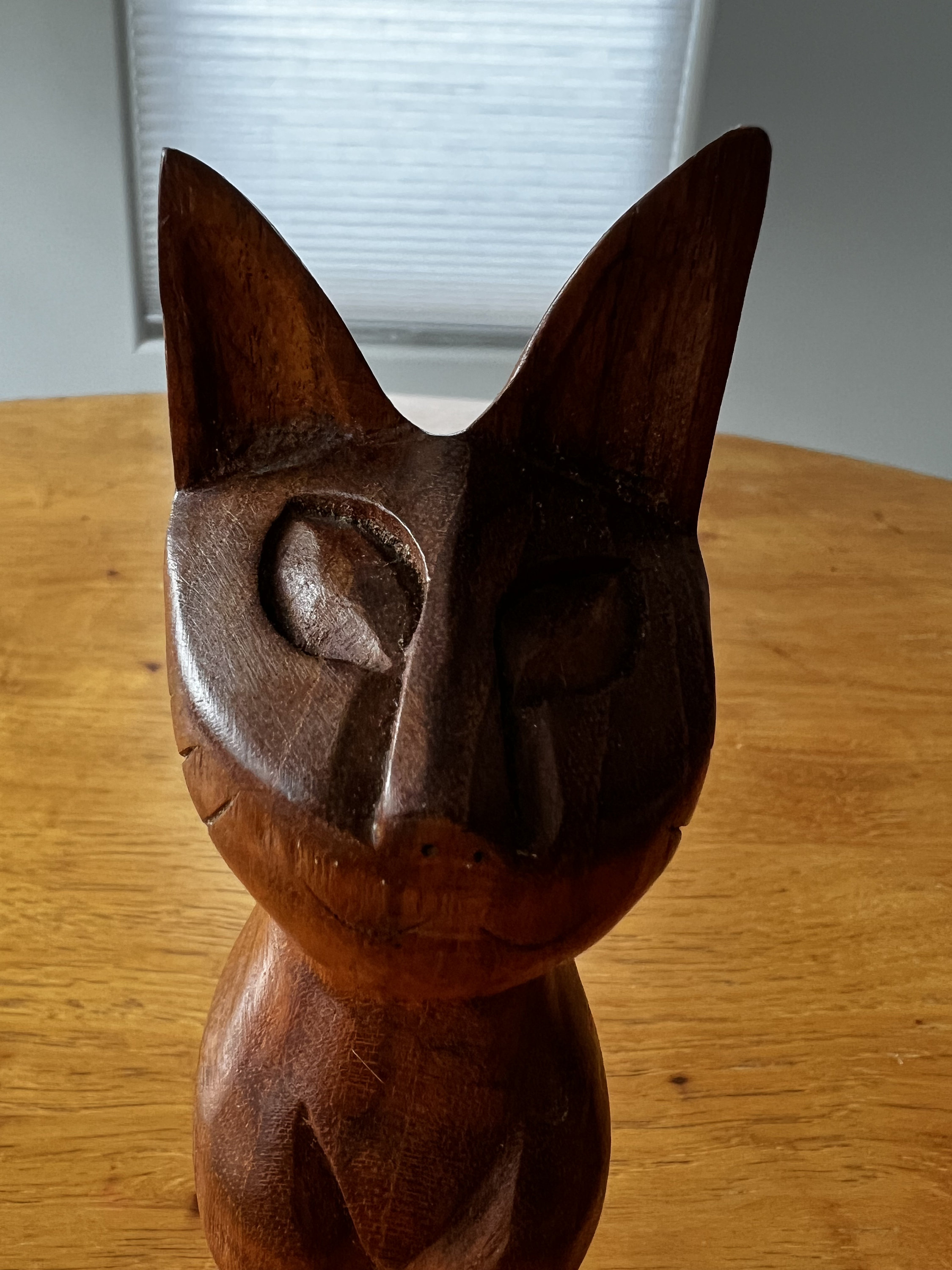 Atomic MCM Hand Carved Cat Figurine - Etsy