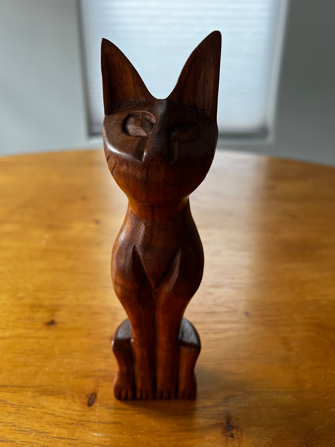 Atomic MCM Hand Carved Cat Figurine - Etsy