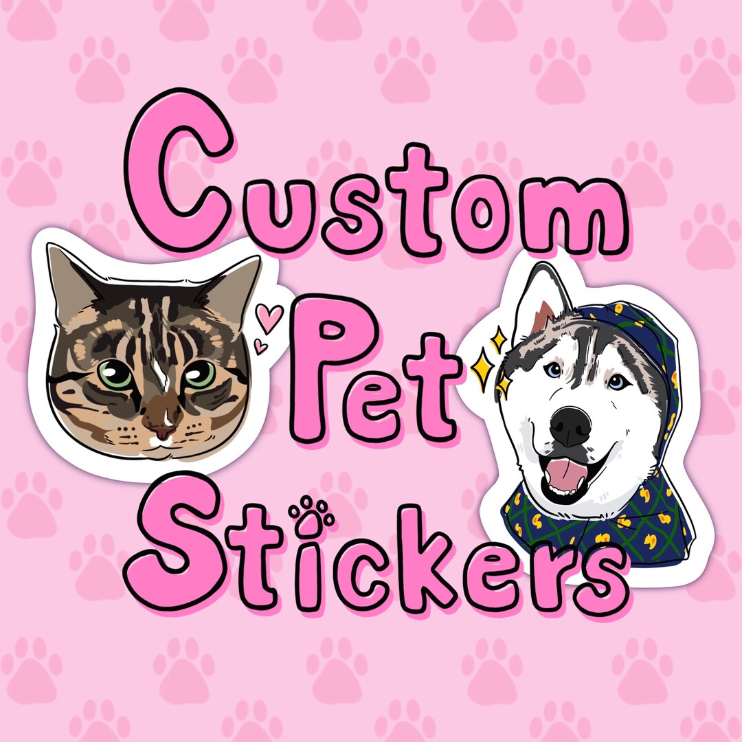 Custom Pet Stickers - Etsy