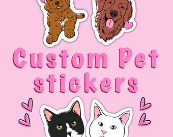 Custom Drawn Pet Stickers - Etsy