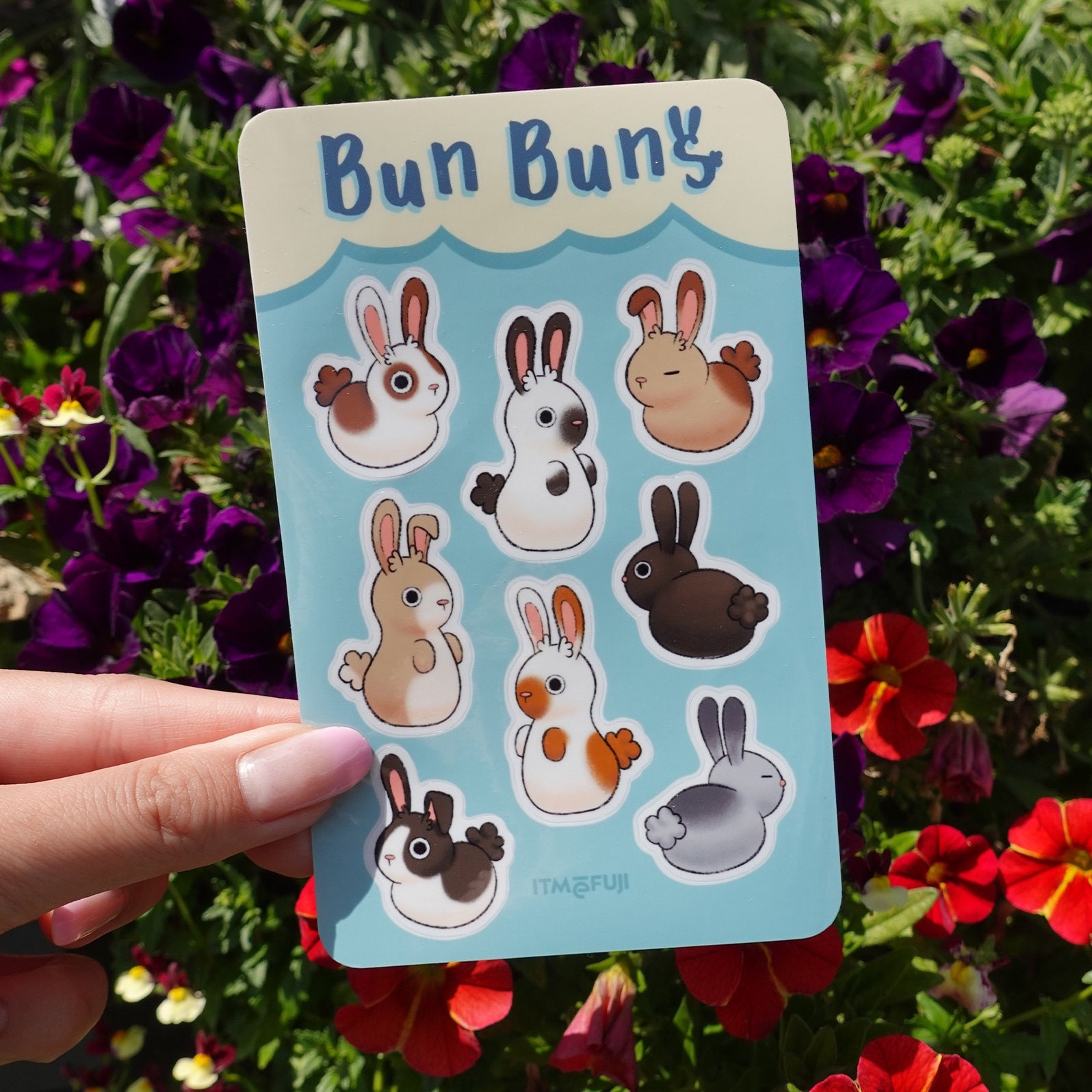 Bun Buns Sticker Sheet Cute Kawaii Vinyl Bunny Stickers - Etsy