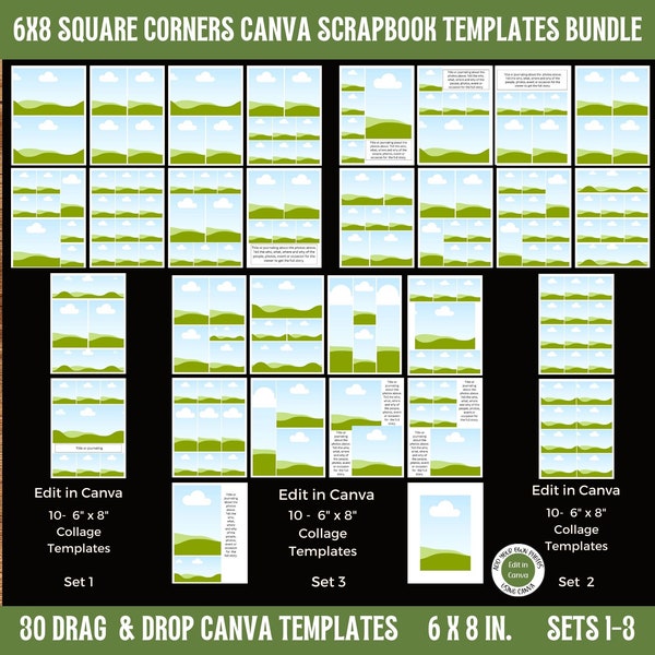 Scrapbook Template - Etsy
