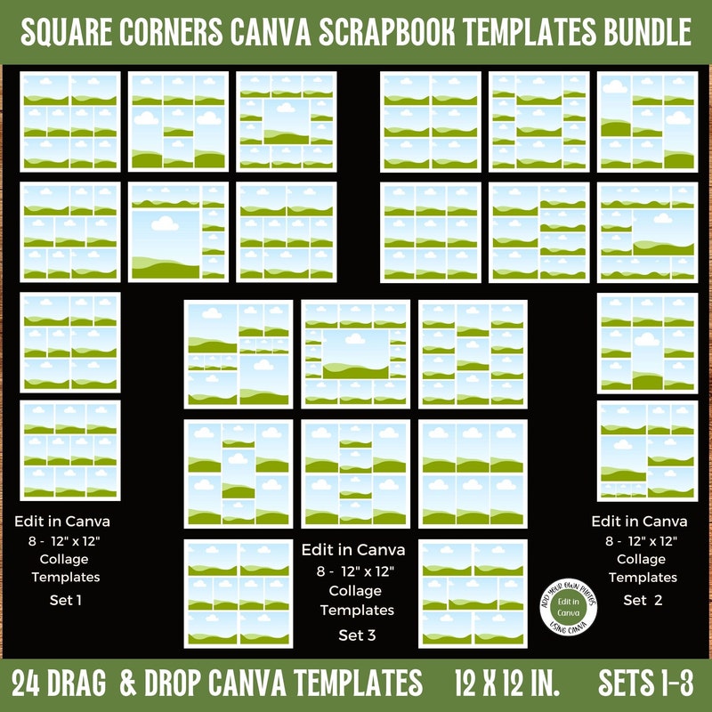 Scrapbook Template - Etsy