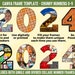 Canva Frame Number Template 0-9 | Chunky Font Number Collage Frame ...