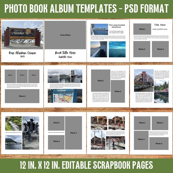 Scrapbook Template - Etsy
