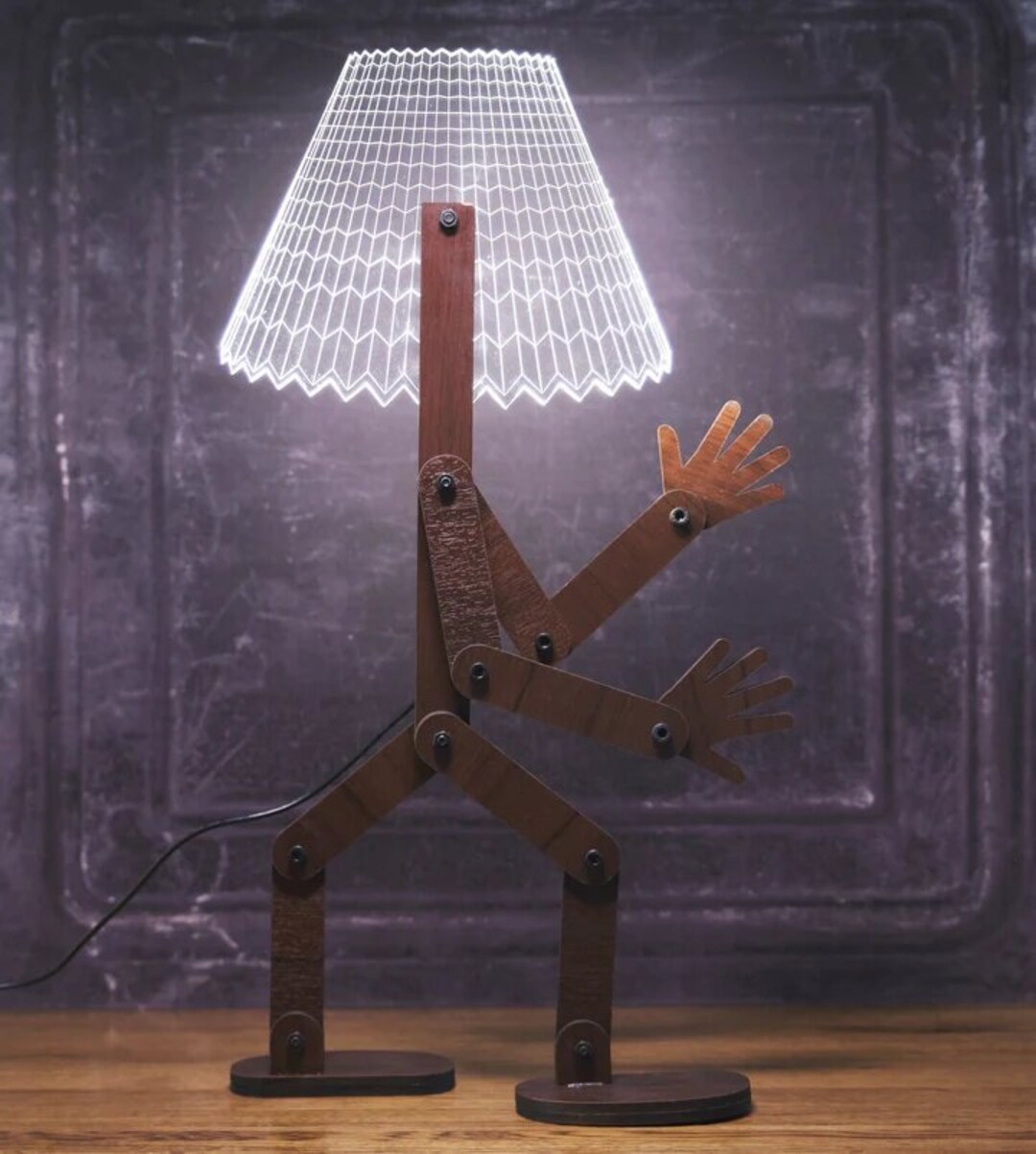 Stick Man Table Lamp Home Decor Anniversary Gift - Etsy