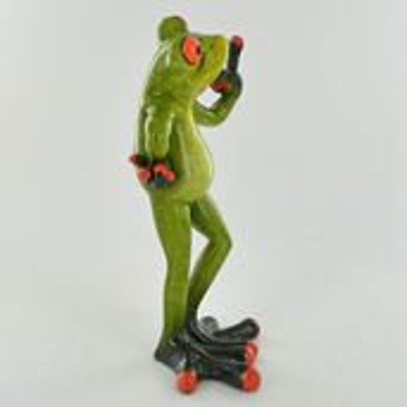 Comical Frog Middle Finger Figurine Shelf Decor Anniversary Gift - Etsy