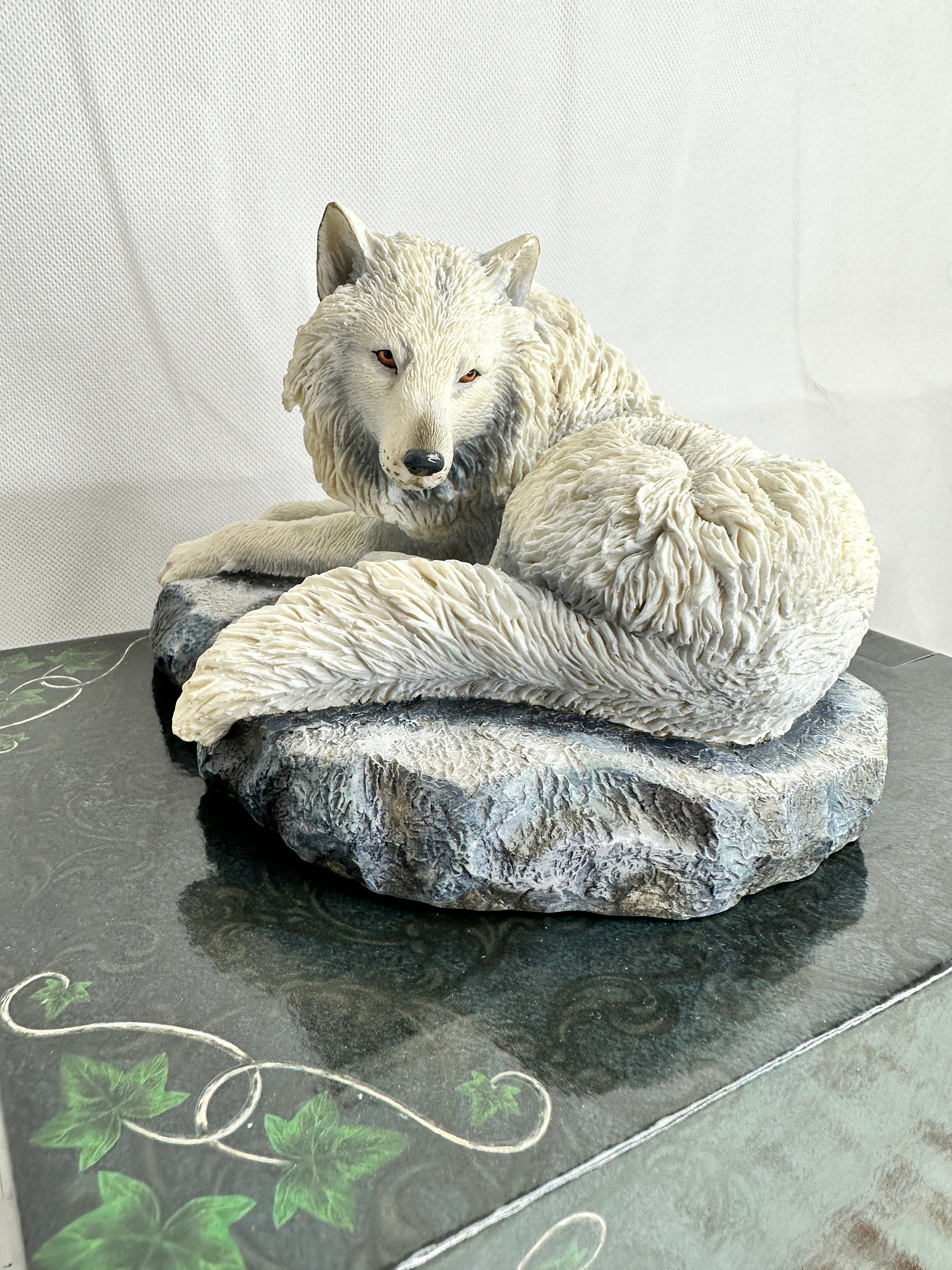 Guardian of the North Wolf Figurine by Lisa Parker Snowy Wolf - Etsy