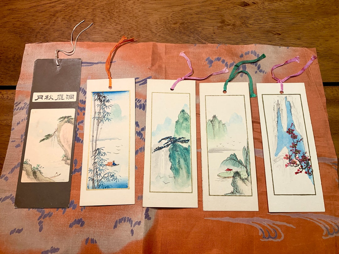Lots of 5 Vintage Rare Hand-painted Bookmarks Exclusive Collection/book ...