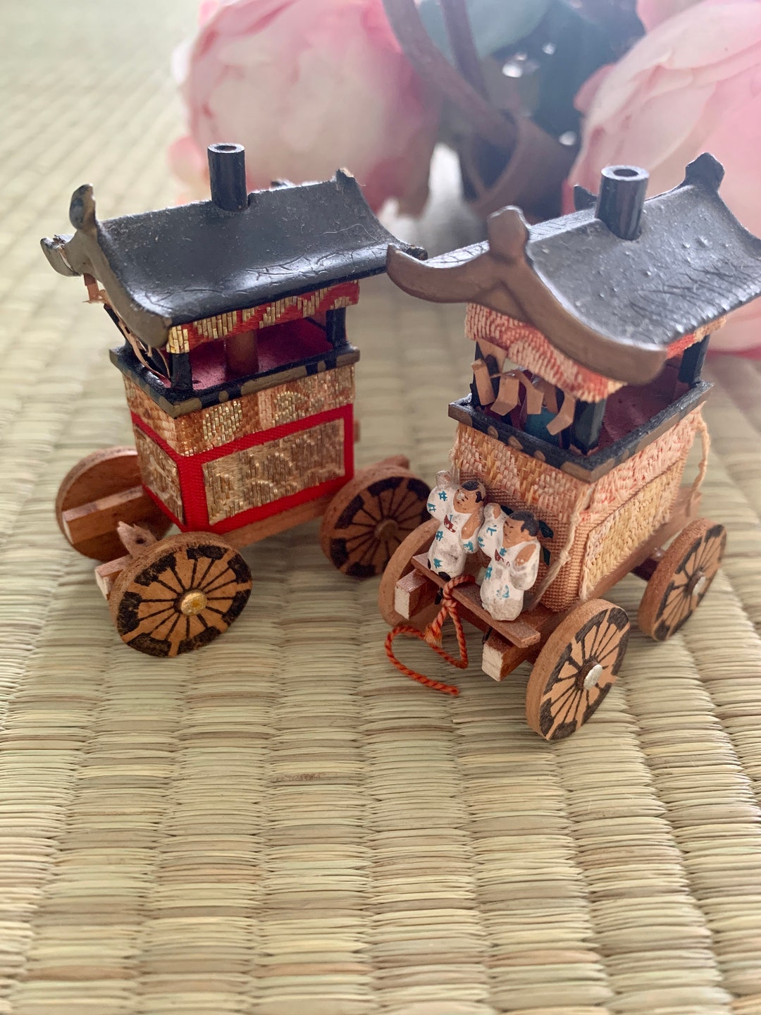 Two Vintage Japanese Very Old Handmade Wooden Folk Crafts :float of ...