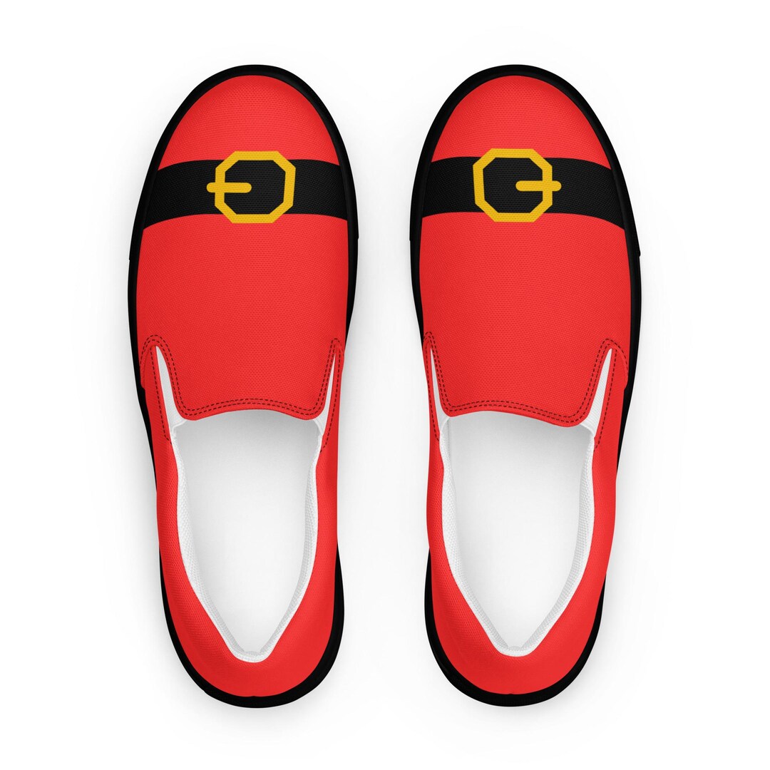 Mrs. Claus Slip-on Sneakers | Red Christmas Costume Shoes - Etsy