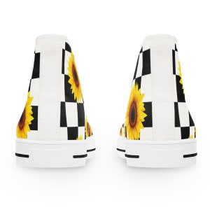 Sunflower Checkerboard Hi-top Sneakers - Etsy