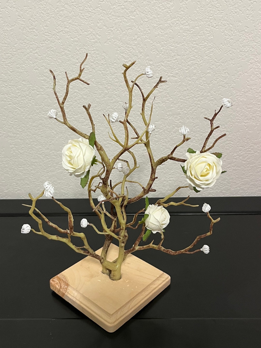 Handmade Tree Centerpiece With White Flowers - Etsy