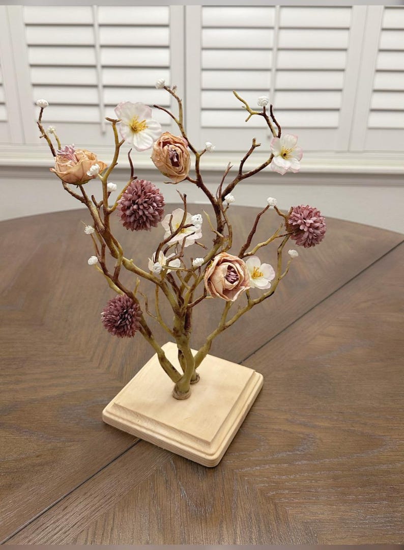 Handmade Tree Centerpiece With White Flowers - Etsy