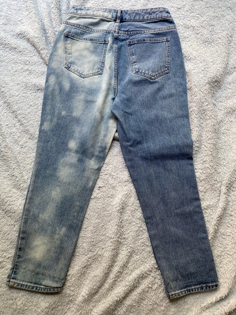 Checkerboard Two Tone Jeans - Etsy