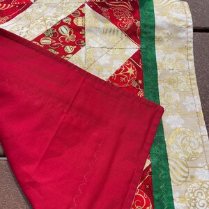 Long, Holiday Table Runner in Elegant Red, Gold and Green Fabrics. - Etsy