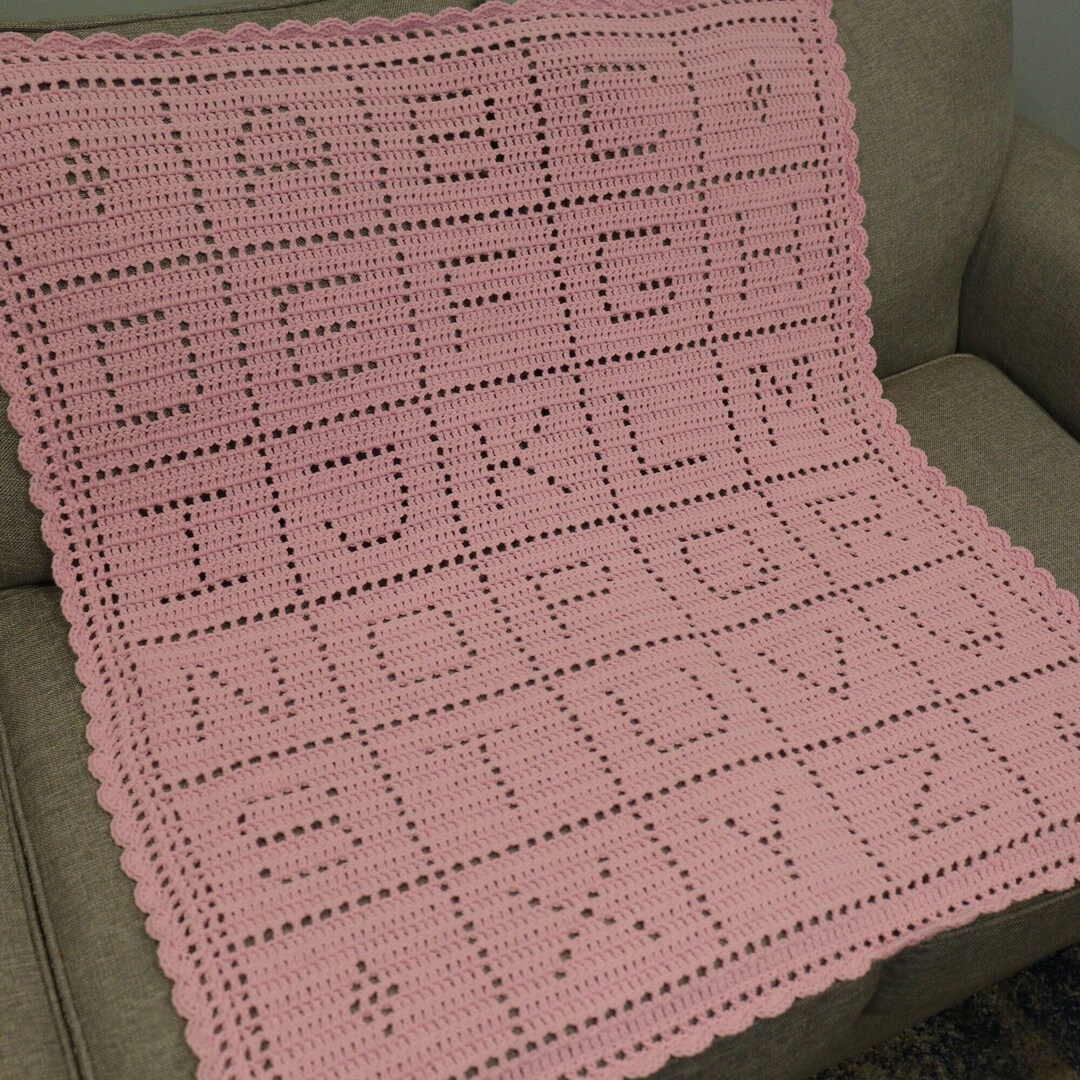 Baby Pink Alphabet Blanket - Etsy