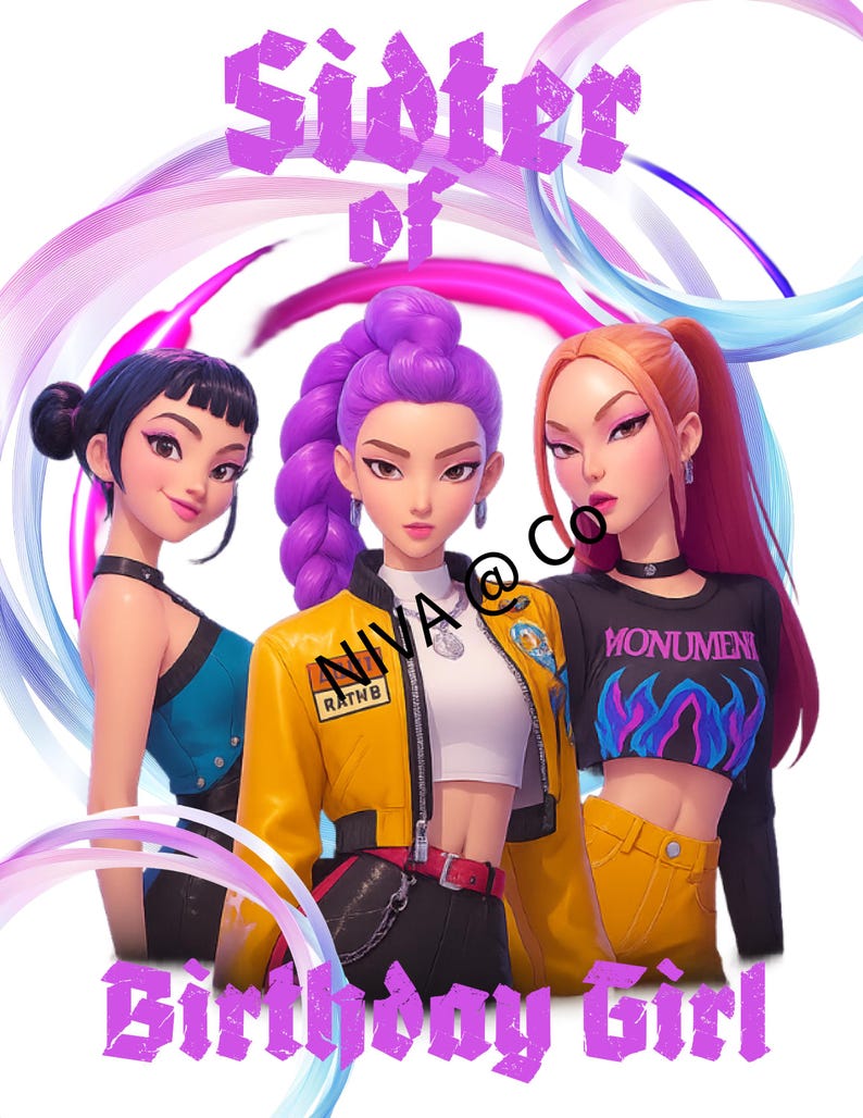 K-pop Demon Hunter Birthday Family T-shirt - Etsy
