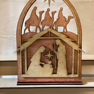 Laser-cut Wooden Nativity Scene - Etsy