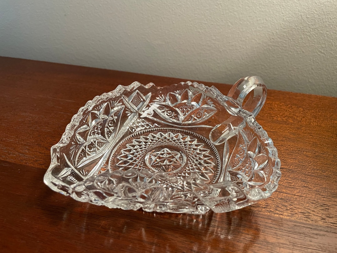 Vintage Pressed Glass Candy/ Nut Dish - Etsy