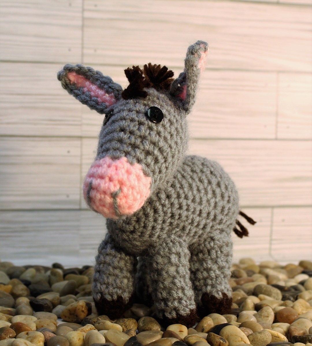 Little Crochet Donkey, Plush Farm Animal - Etsy