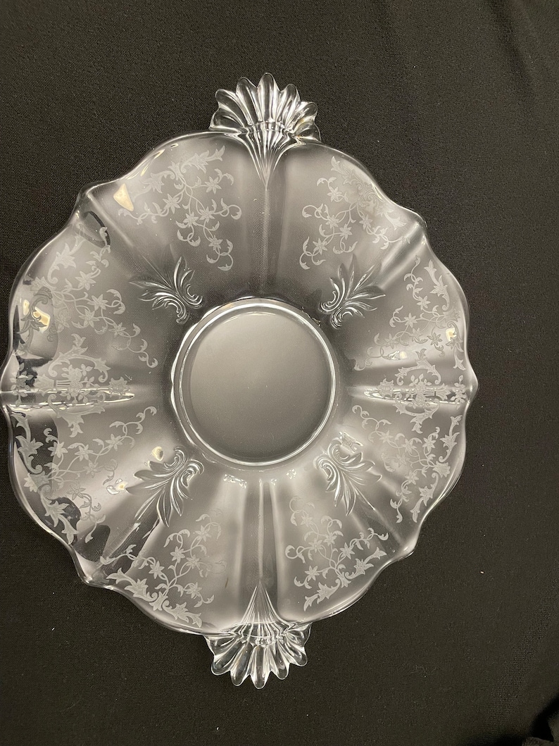 Fostoria Chintz Cake Plate- Floral Design - Etsy