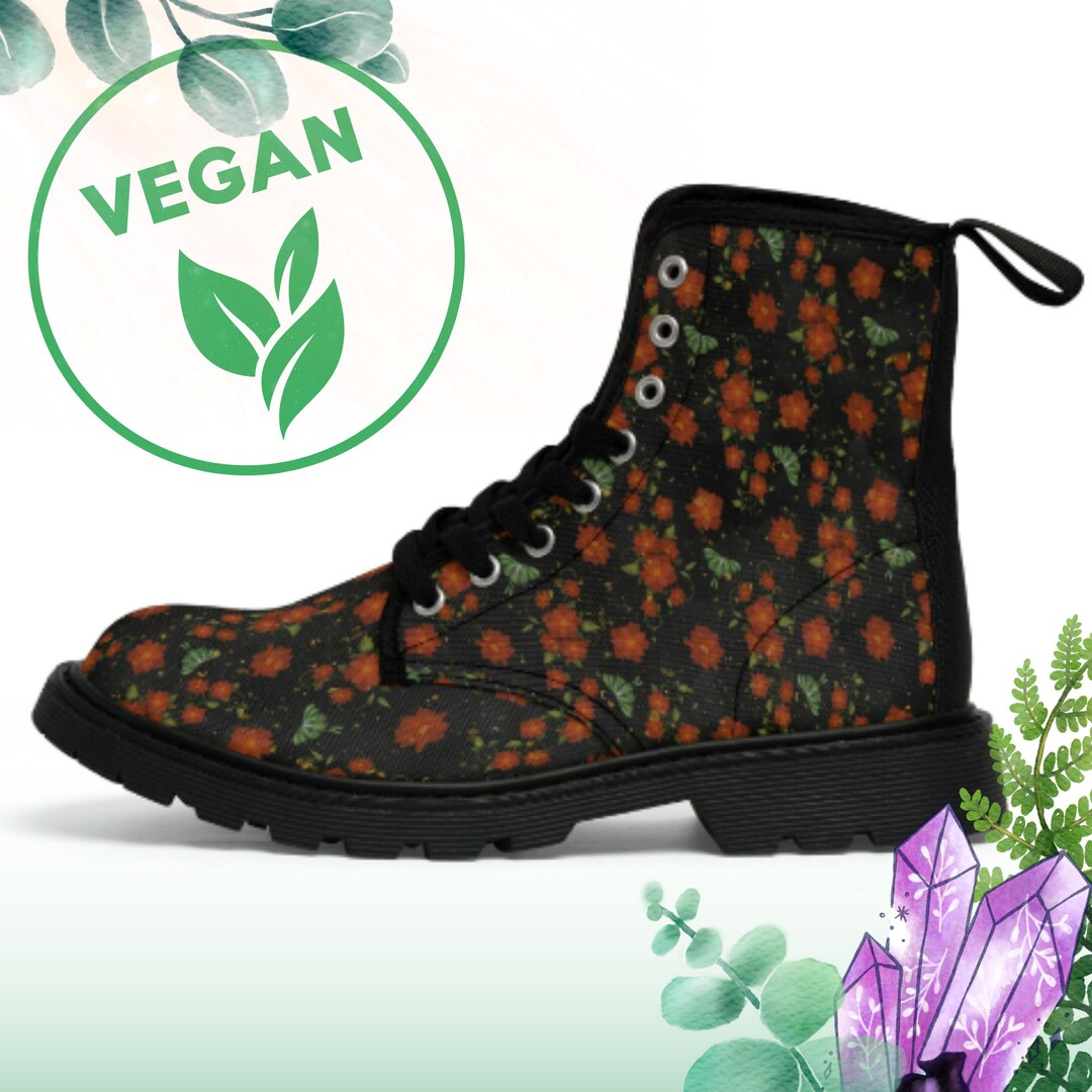 Cottagecore Boots, Goblincore Boots, Moth Boots, Vegan Boots, Witchy ...