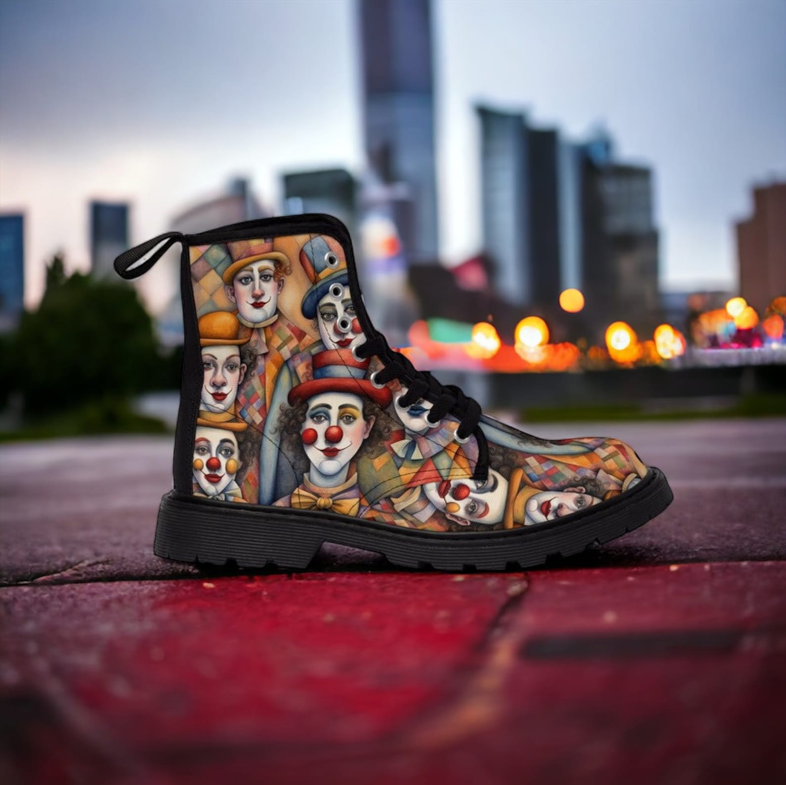Clowncore Clown Boots Vegan Boots Clowncore Boots Weirdcore Boots Goth ...