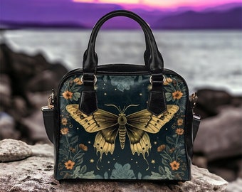 Whimsigoth Bag Dark Cottagecore Witch Canvas Satchel Bag Witchy Bag ...
