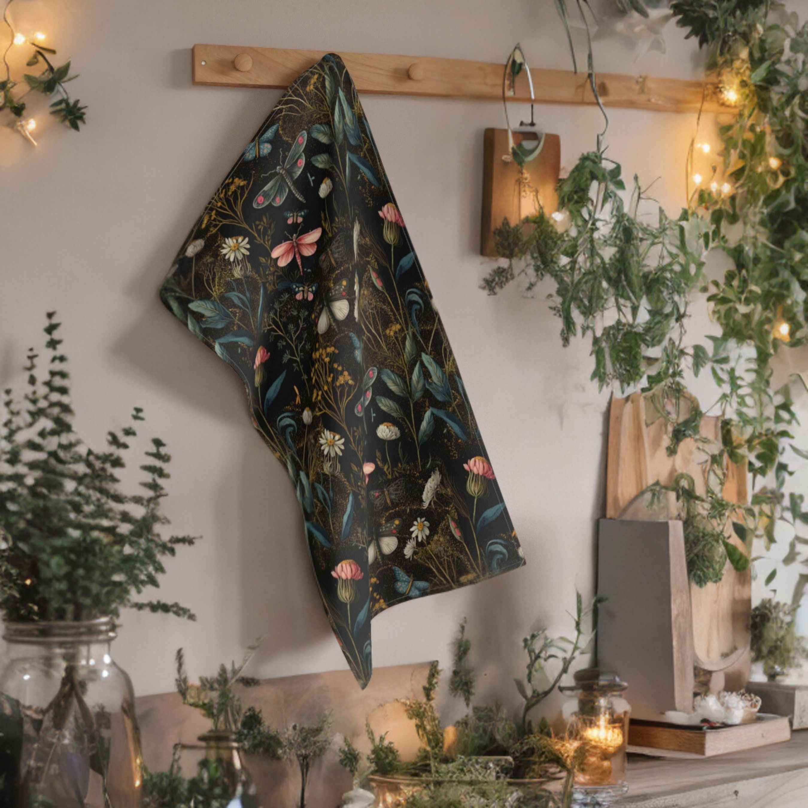 Personalized Whimsigoth Cottagecore Kitchen Towel Custom - Etsy