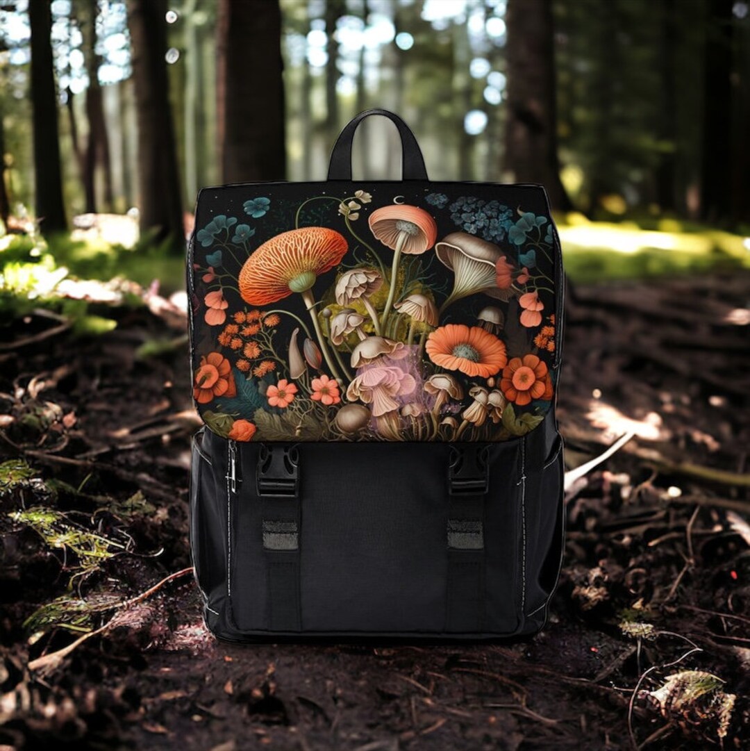 Mushroom Backpack Dark Academia Laptop Backpack Goblincore Backpack for ...