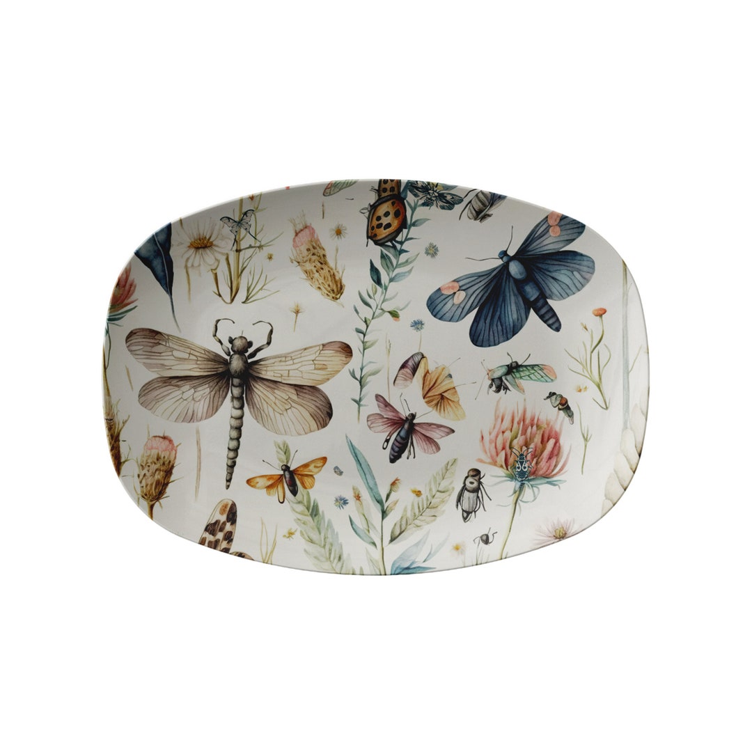 Cottagecore Platter Wildflowers Platter Moth Platter - Etsy