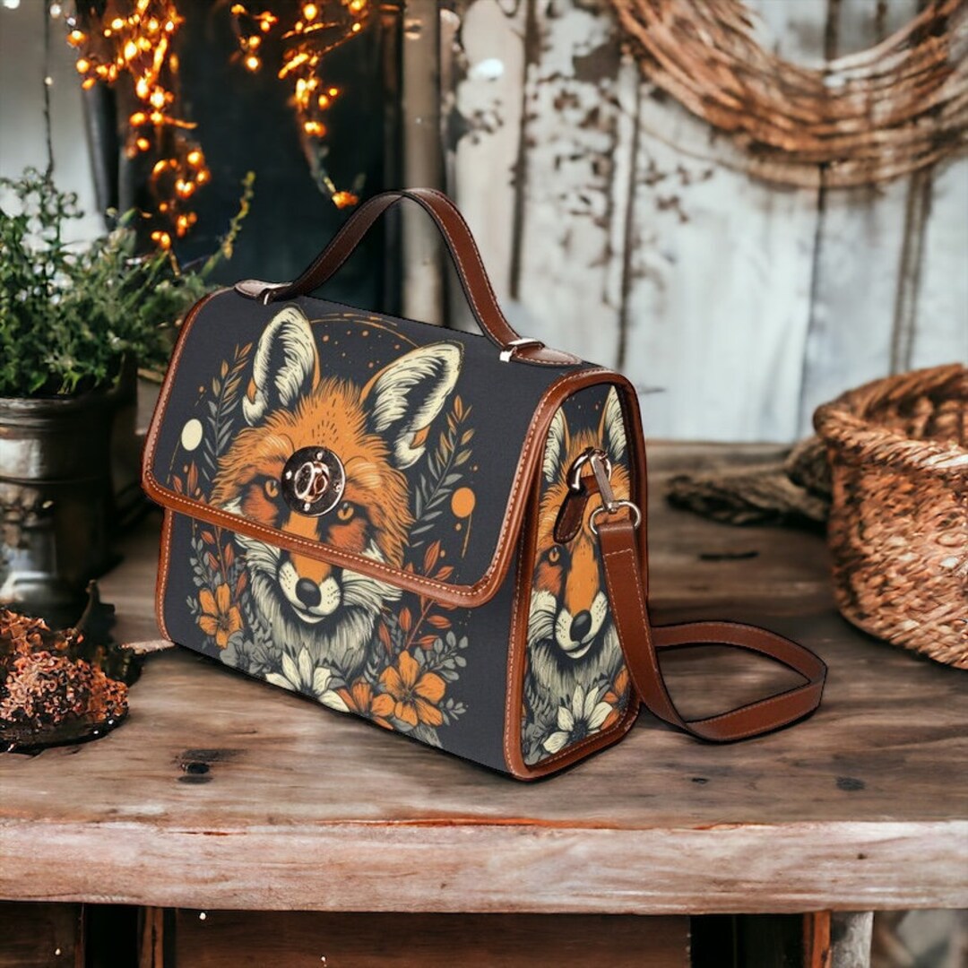Whimsigoth Bag Dark Cottagecore Witch Canvas Satchel Bag Witchy Bag ...