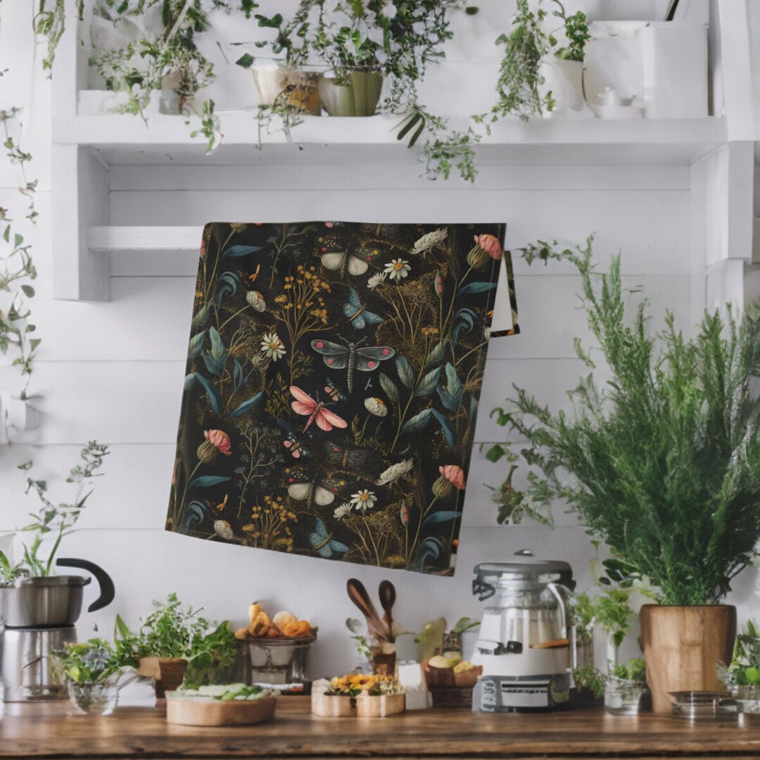 Personalized Whimsigoth Cottagecore Kitchen Towel Custom Goblincore ...