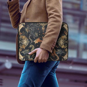 Dragons Laptop Sleeve Dark Cottagecore Laptop Bag Witchy Laptop Case ...