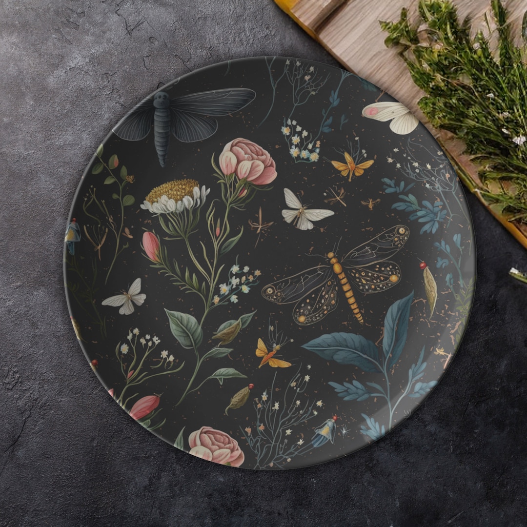 Witchy Dinner Plate Gothic Dish Set Goblincore Dinnerware Whimsigoth ...
