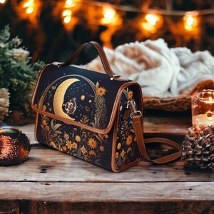 Whimsigoth Bag Dark Cottagecore Witch Canvas Satchel Bag Witchy Bag ...