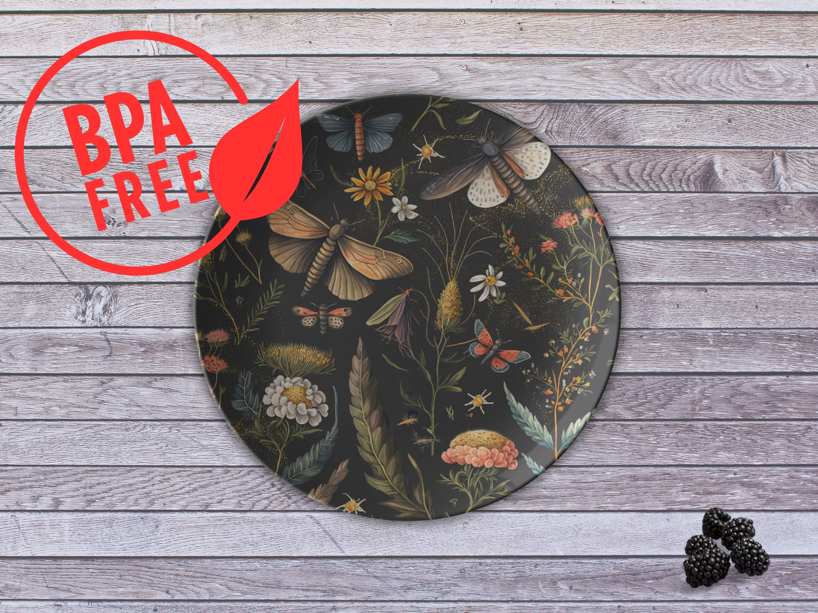 Whimsigoth Wildflower Dinner Plate Goth Dinner Plate - Etsy