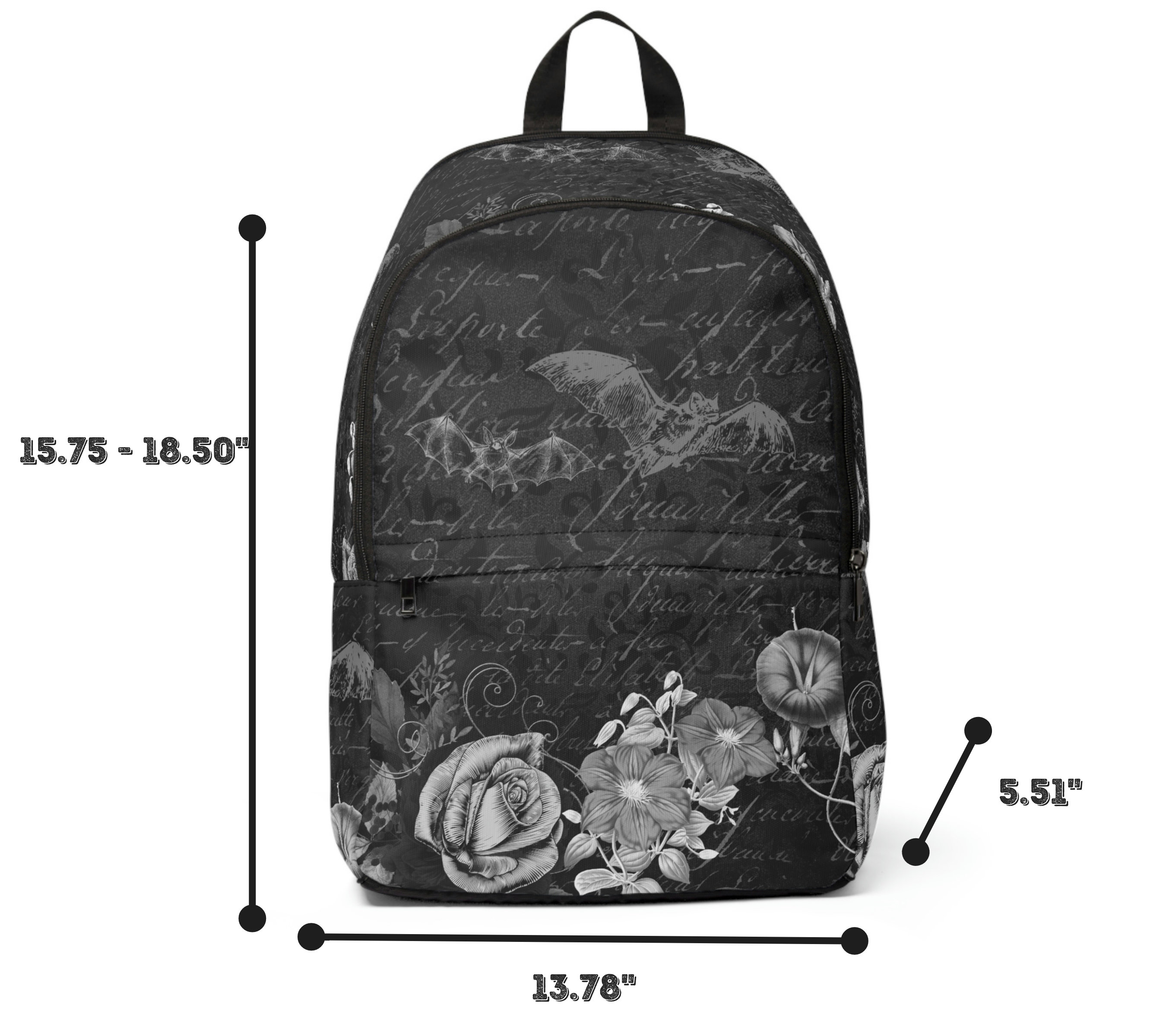 Bats Backpack Goth Backpack Witchy Backpack Dark Cottagecore - Etsy