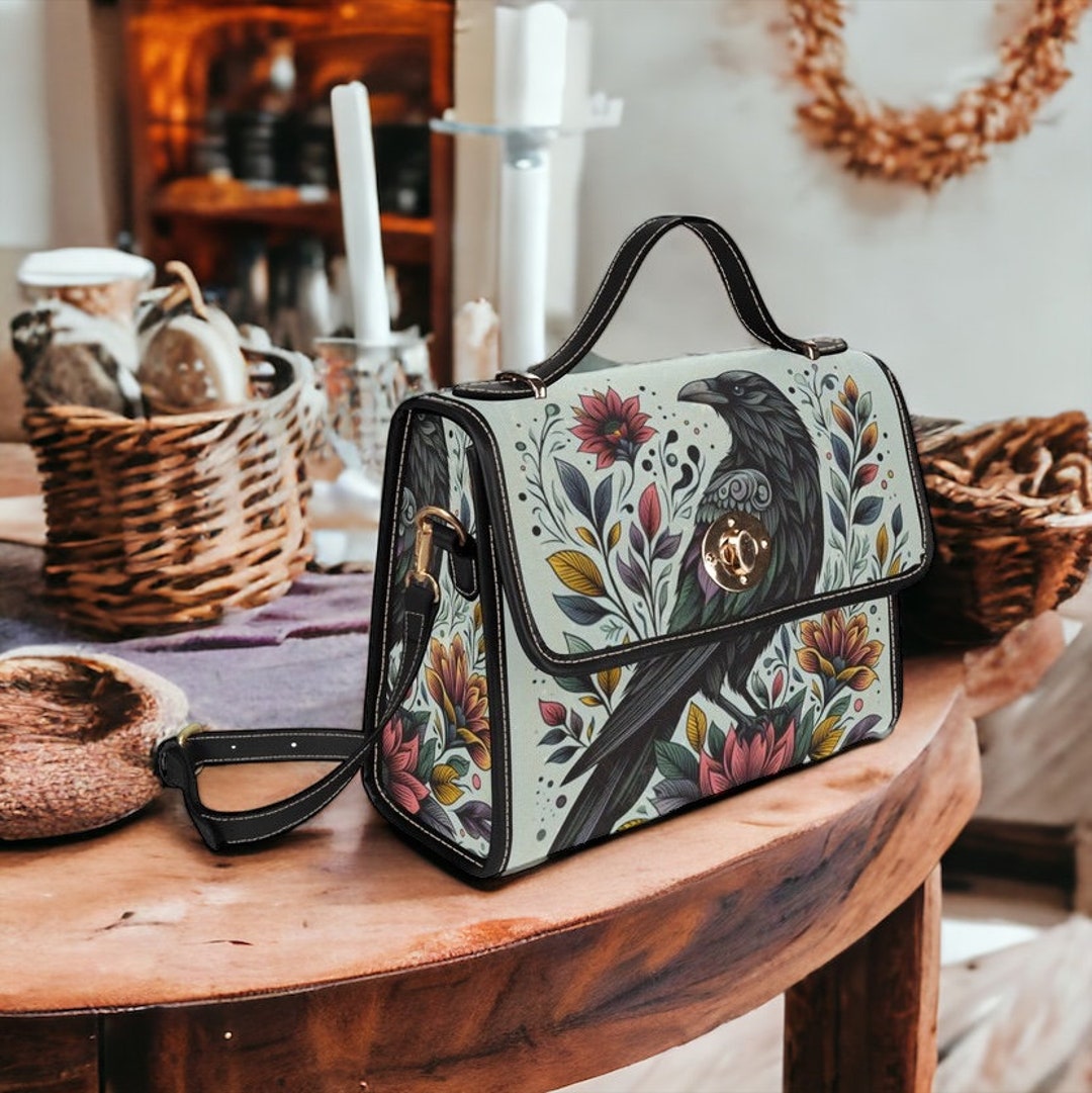 Raven Witchy Bag Goth Witch Crossed Body Bag Witchcraft Shoulder Bag ...